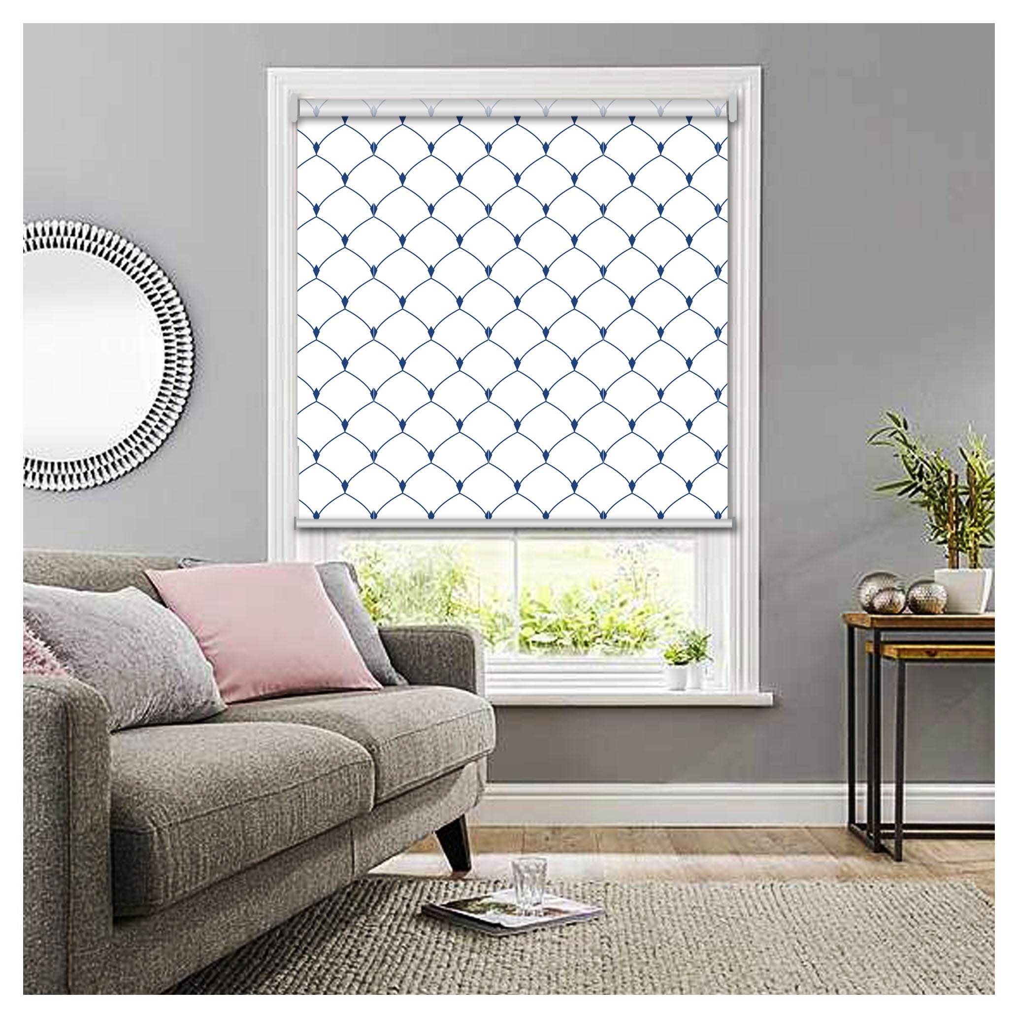 Minimalist Seamless Geometries Window Roller Shade – Art Shades