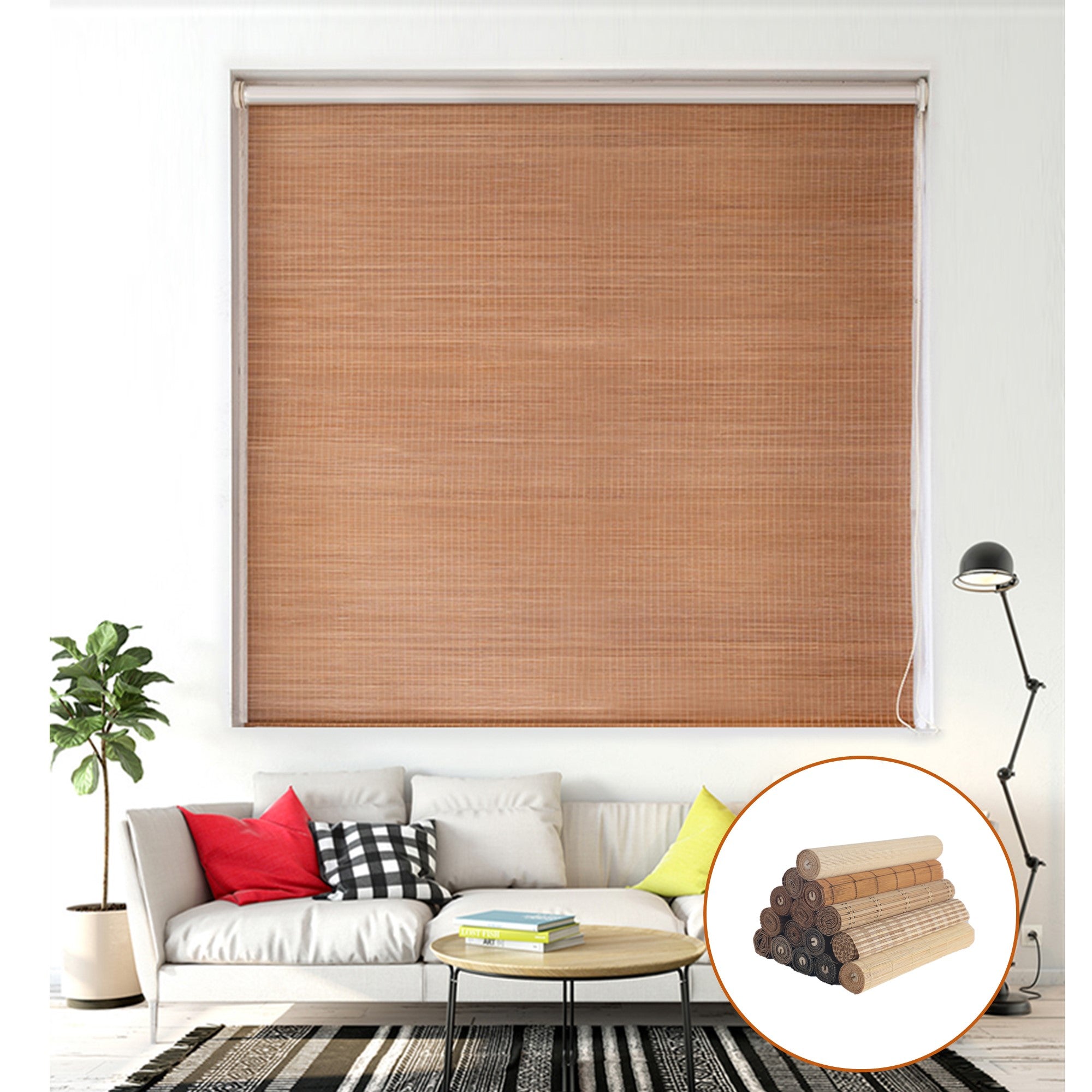 Natural Bamboo Zen Vibes Window Roller Shade Blinds – Art Shades