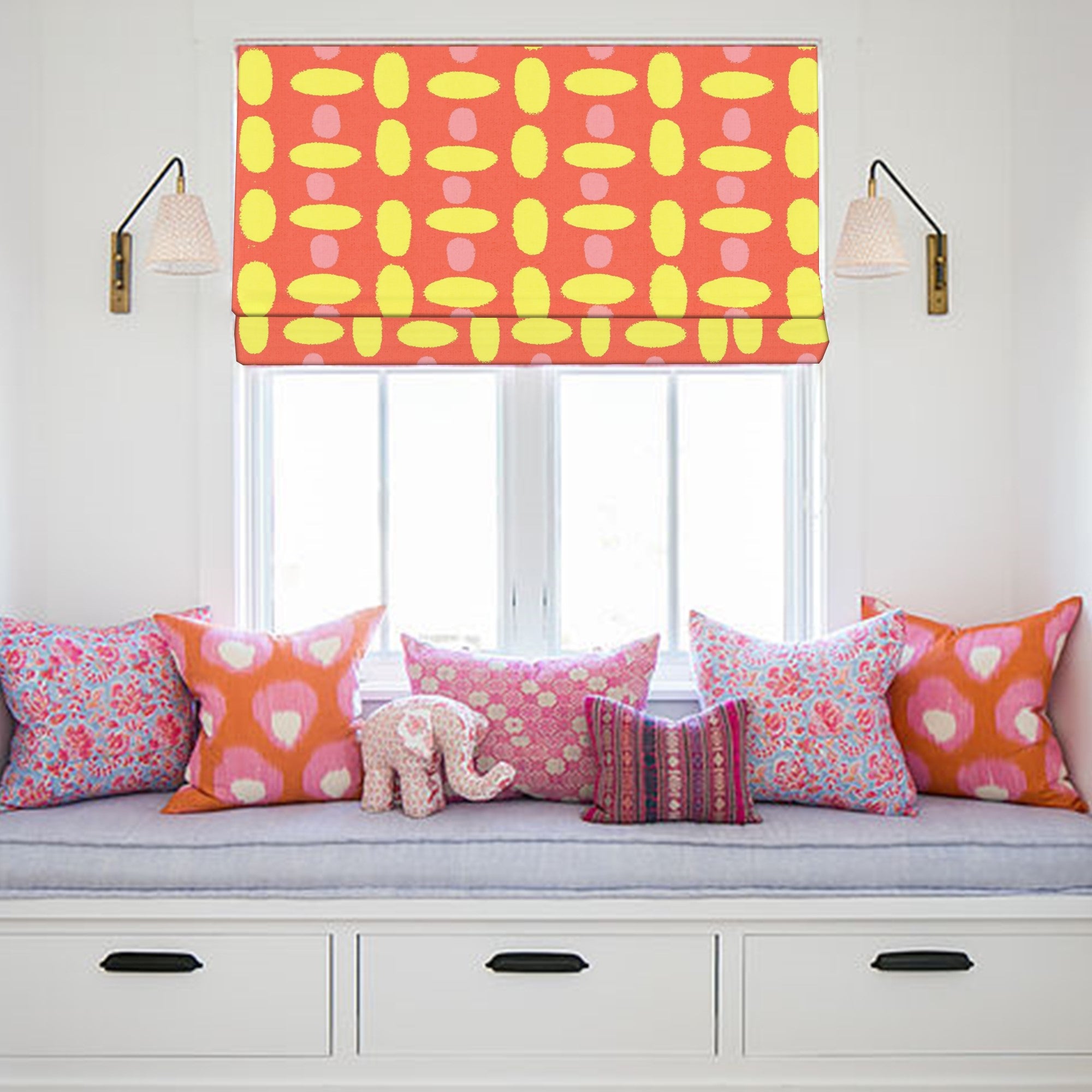 Funky Pop Art Colorful Window Roman Shade – Art Shades