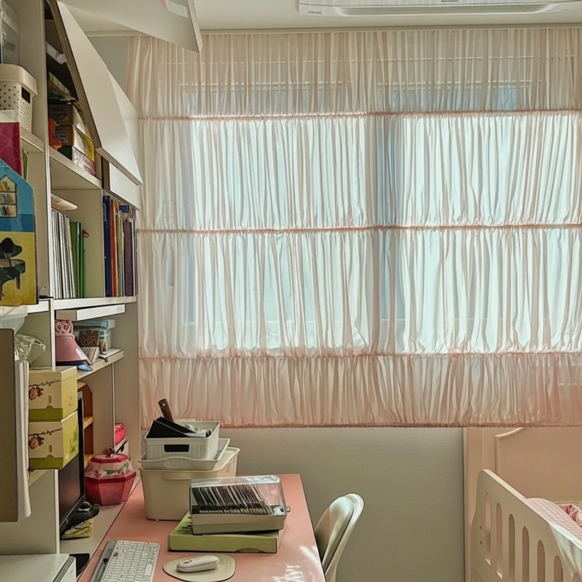 Soft Cloud Draped Aesthetic Ruffled Window Roman Shade – Art Shades