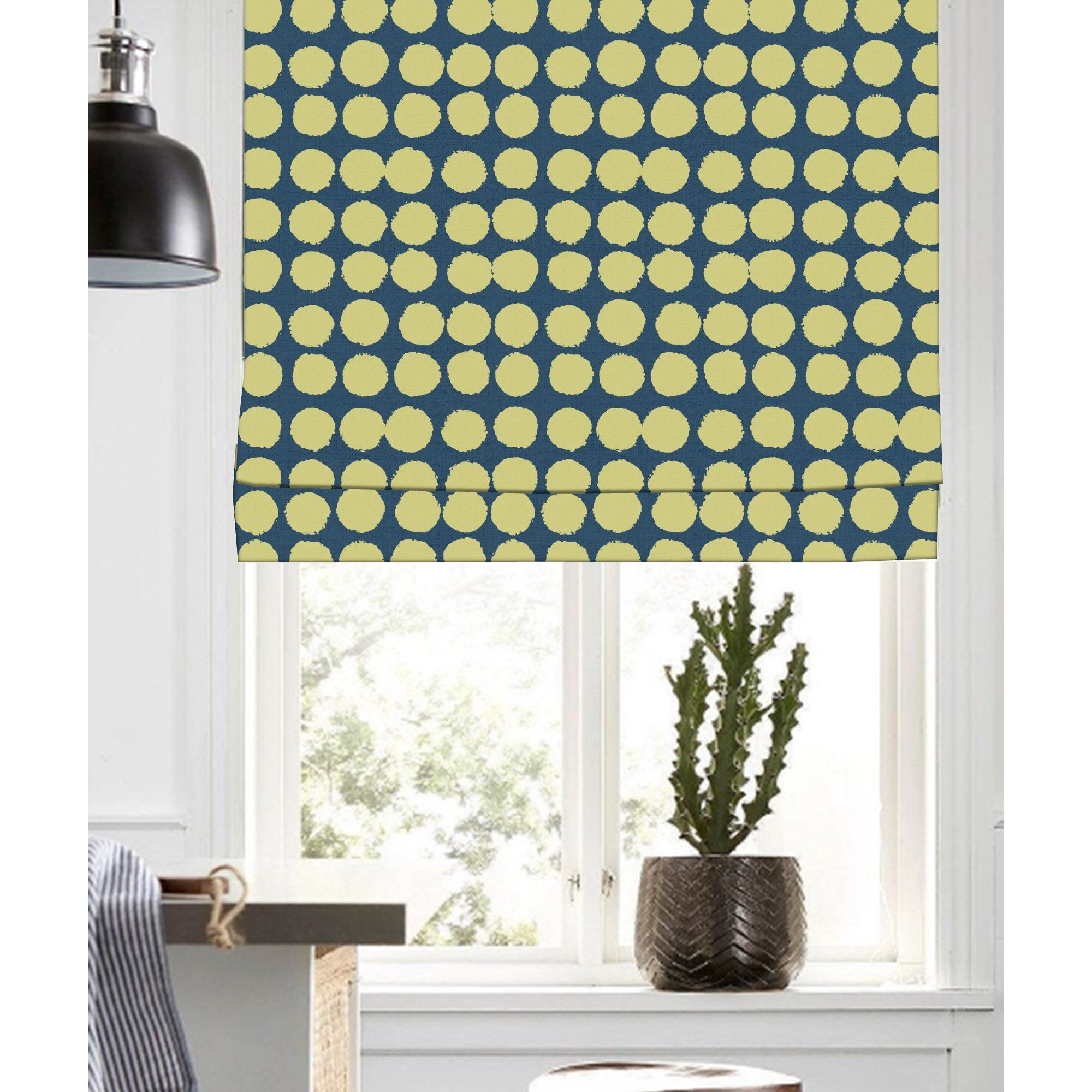 Polka Dot Window Roman Shade – Art Shades