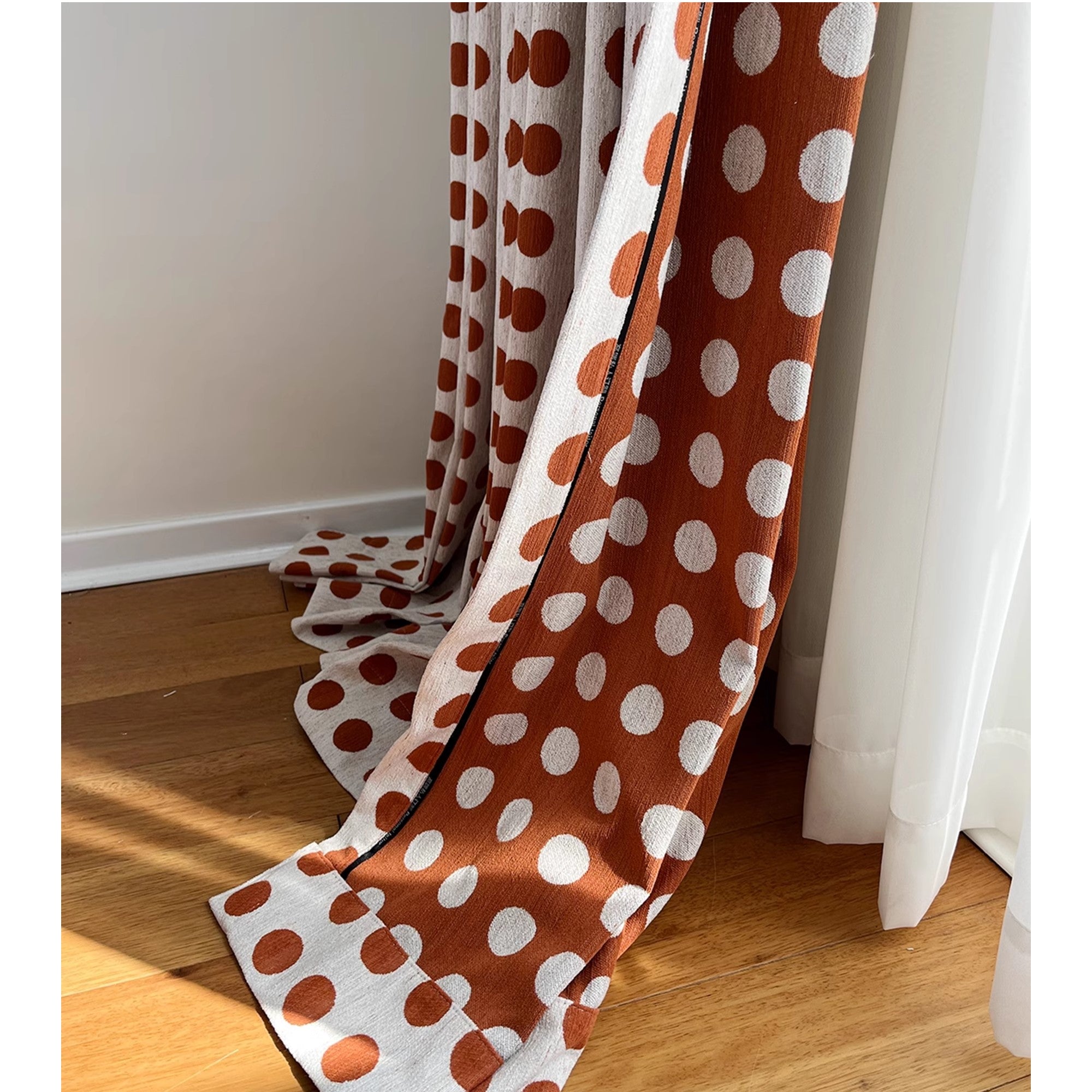 Red Polka Dot Window Curtains Drapery – Art Shades