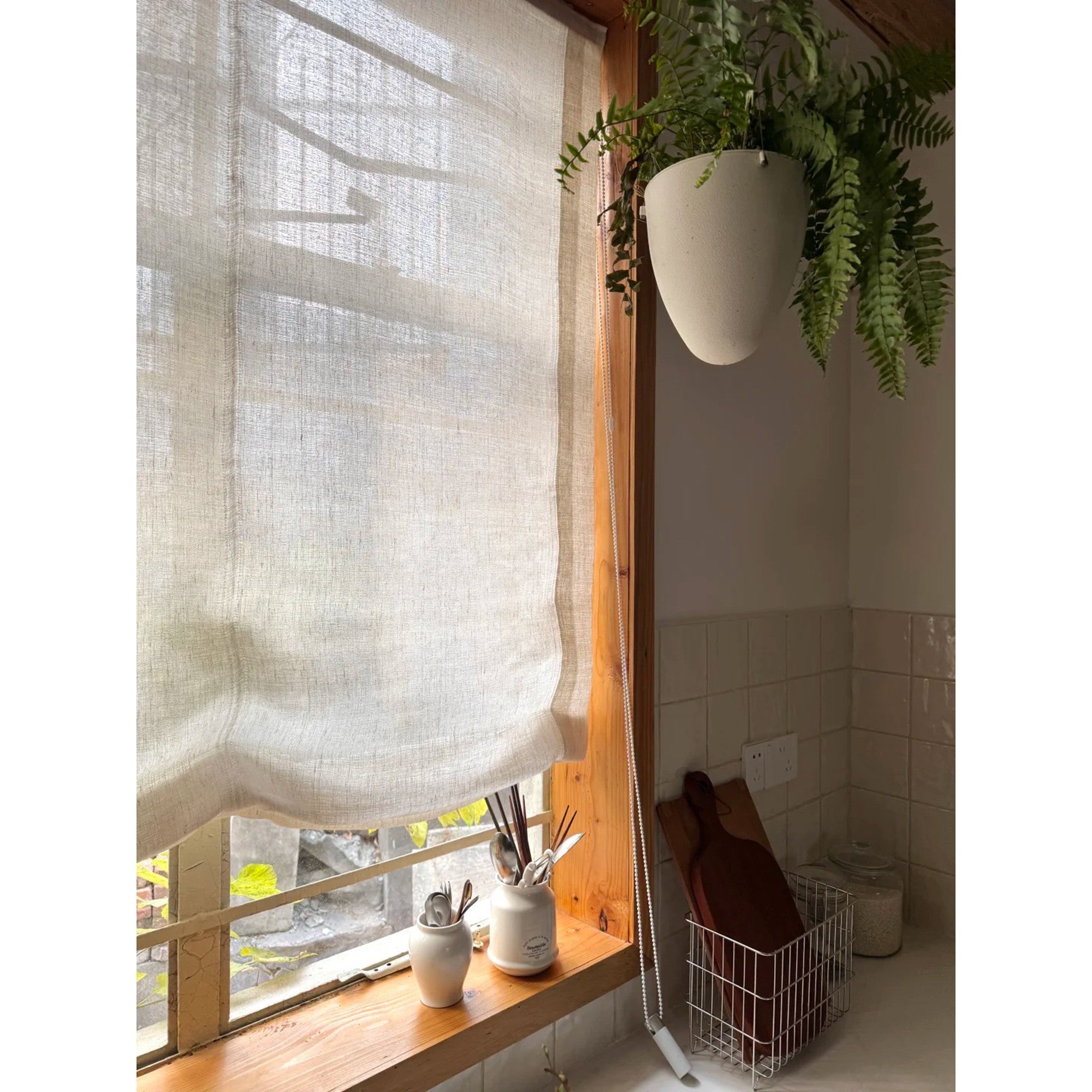 Linen Relaxed-Fit Roman Shades | Soft Fold, Natural Drape – Art Shades