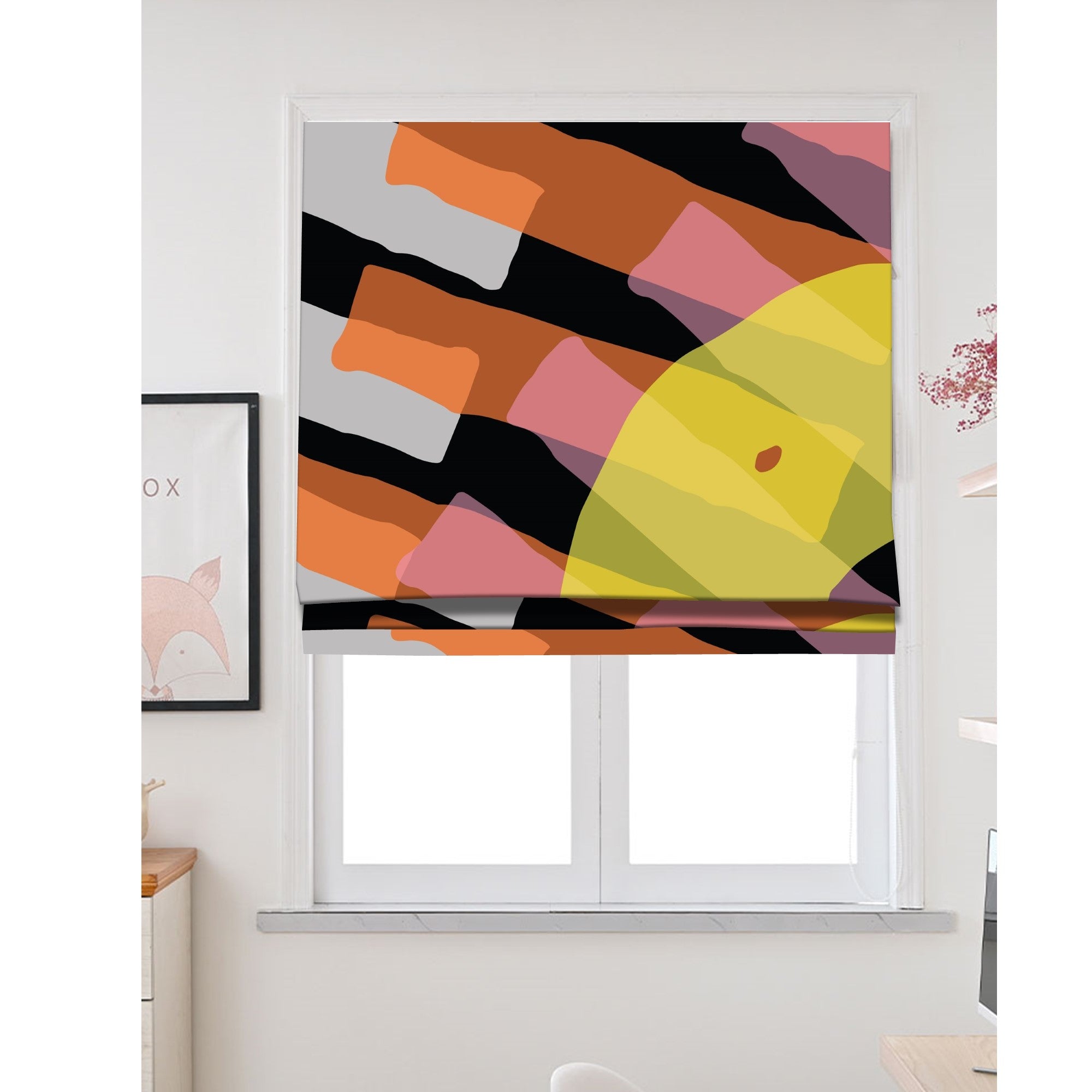 Abstract Art Window Roman Shade – Art Shades