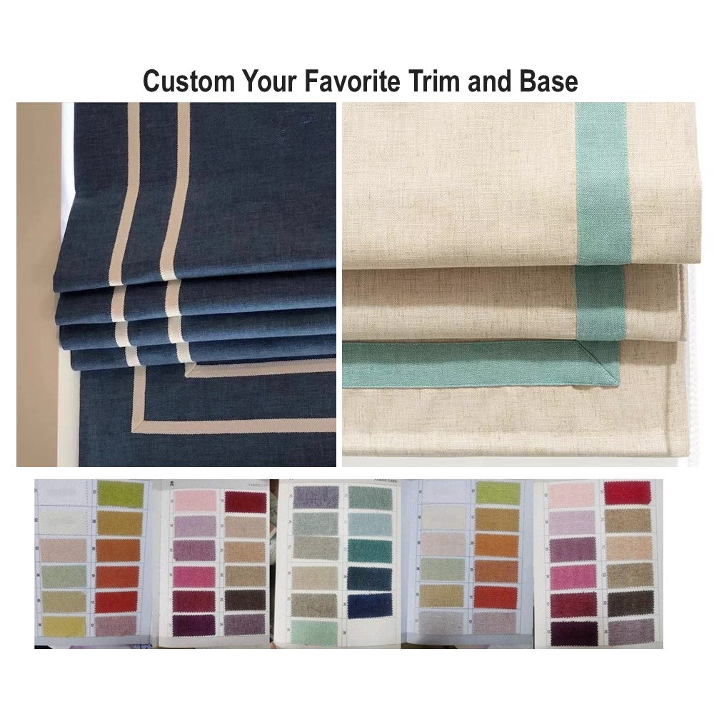 Upholstery Farm House Cottage Style Window Roman Shade with Trim – Art ...