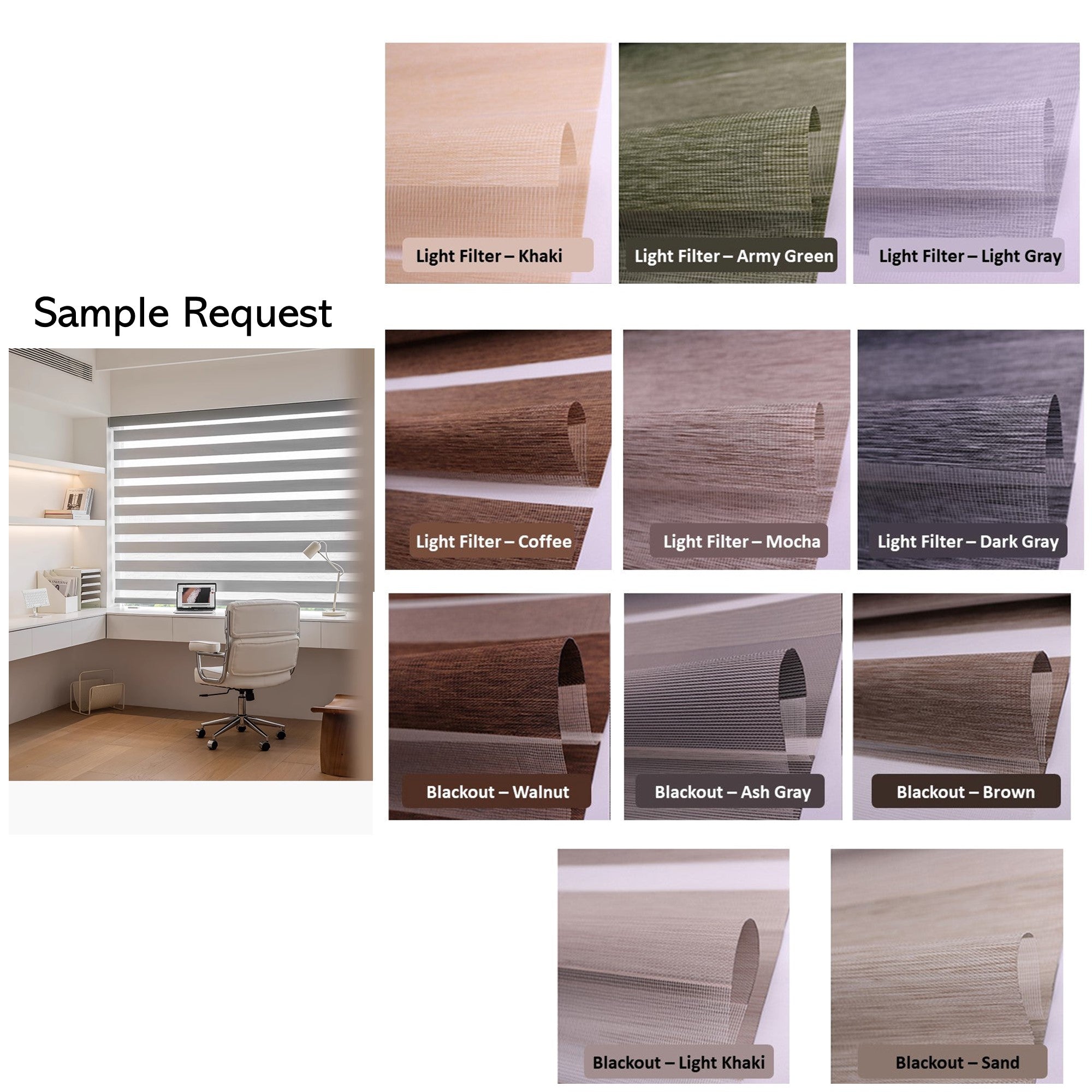 Zebra Shade Textile Sample – Art Shades