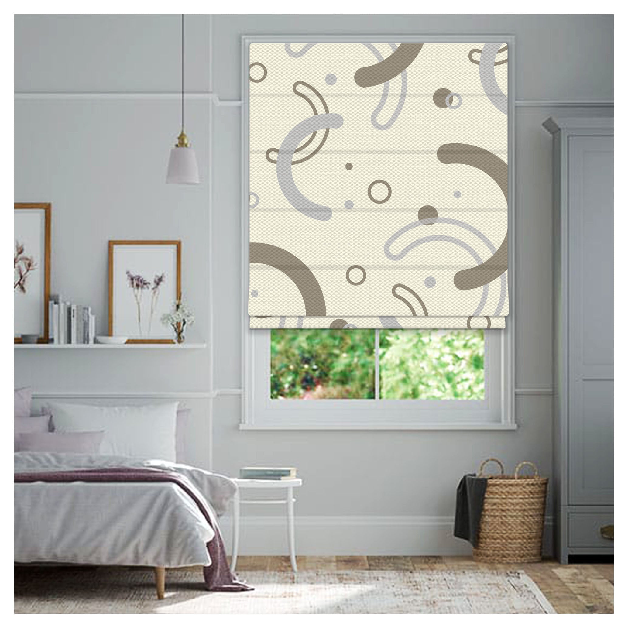 Memphis Style Pattern Print Window Roman Shade – Art Shades