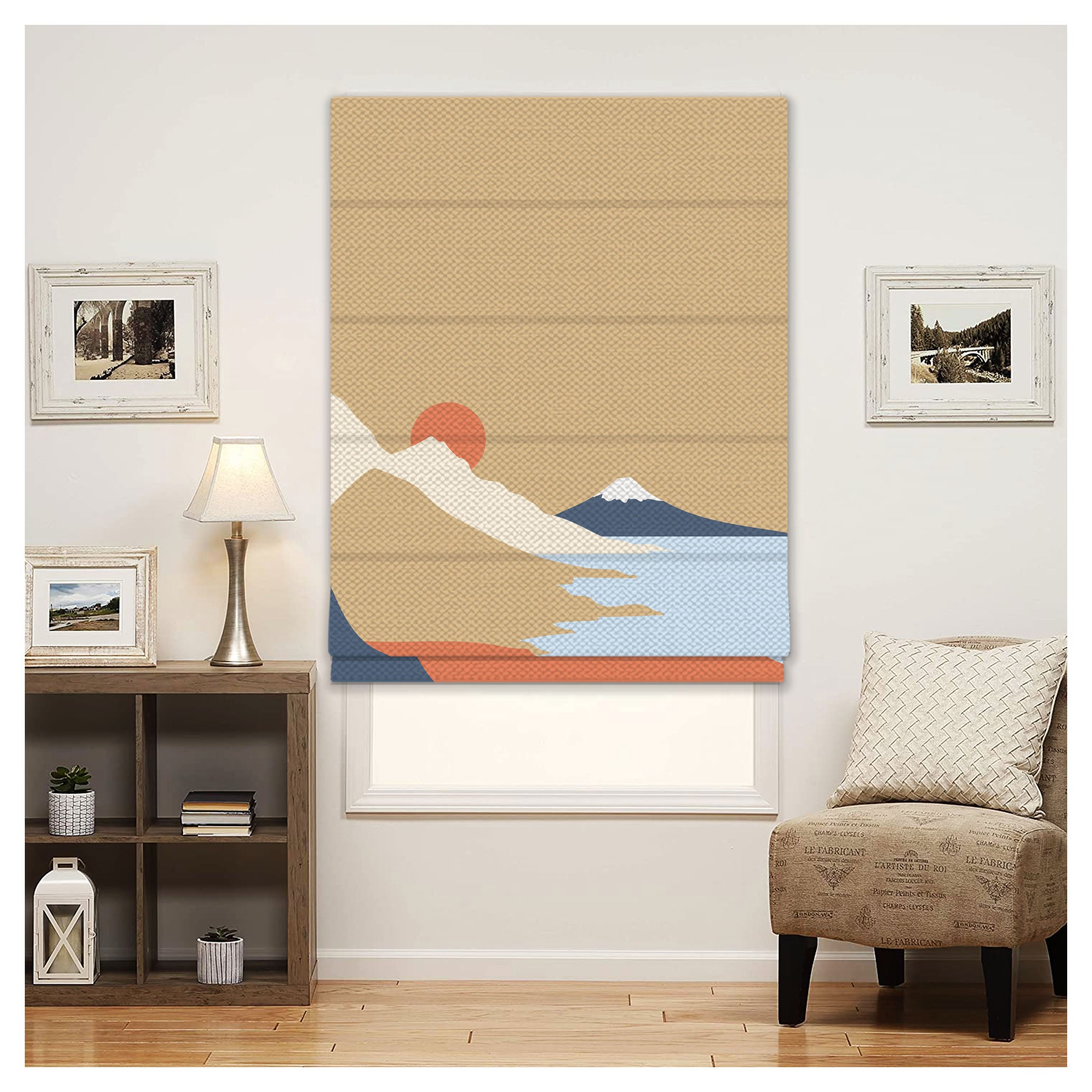 Minimalist Japanese Pattern Print Window Roman Shade – Art Shades