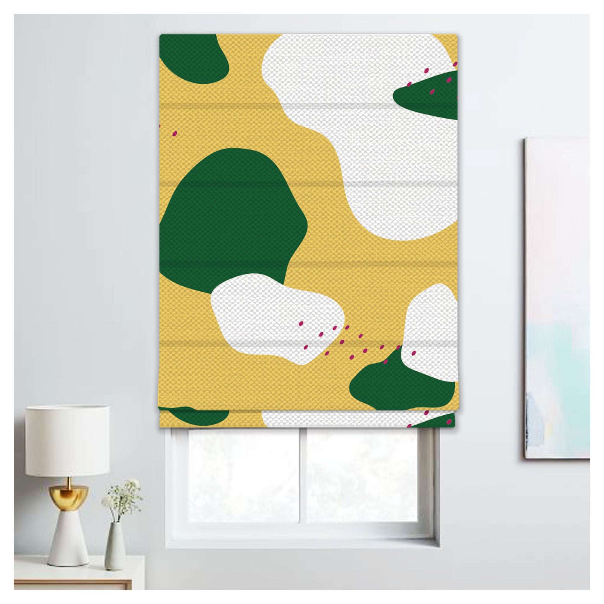 Colorful Memphis Pattern Print Window Roman Shade – Art Shades