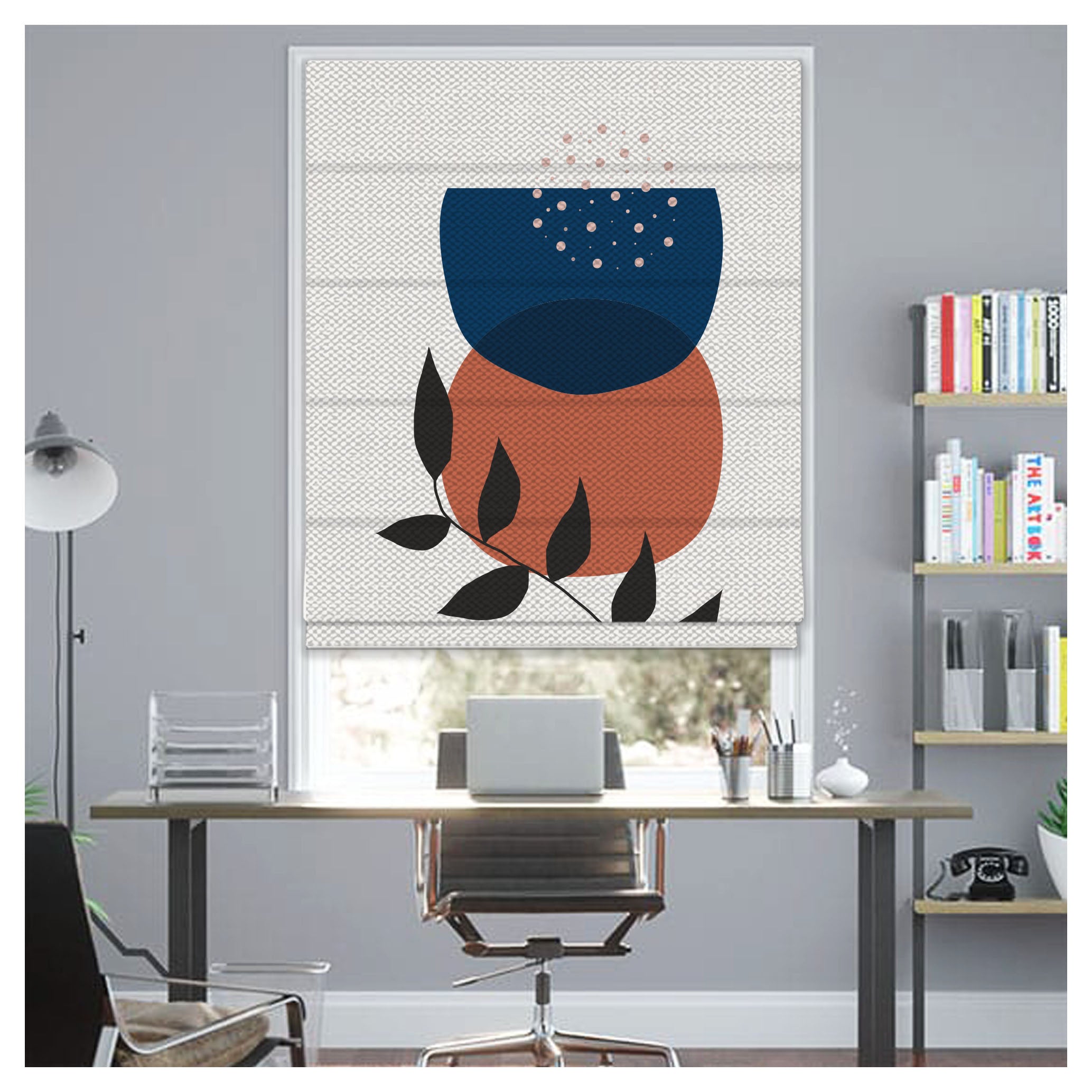 Geometric Forest Plant Polygon Abstract Shapes Roman Shade – Art Shades