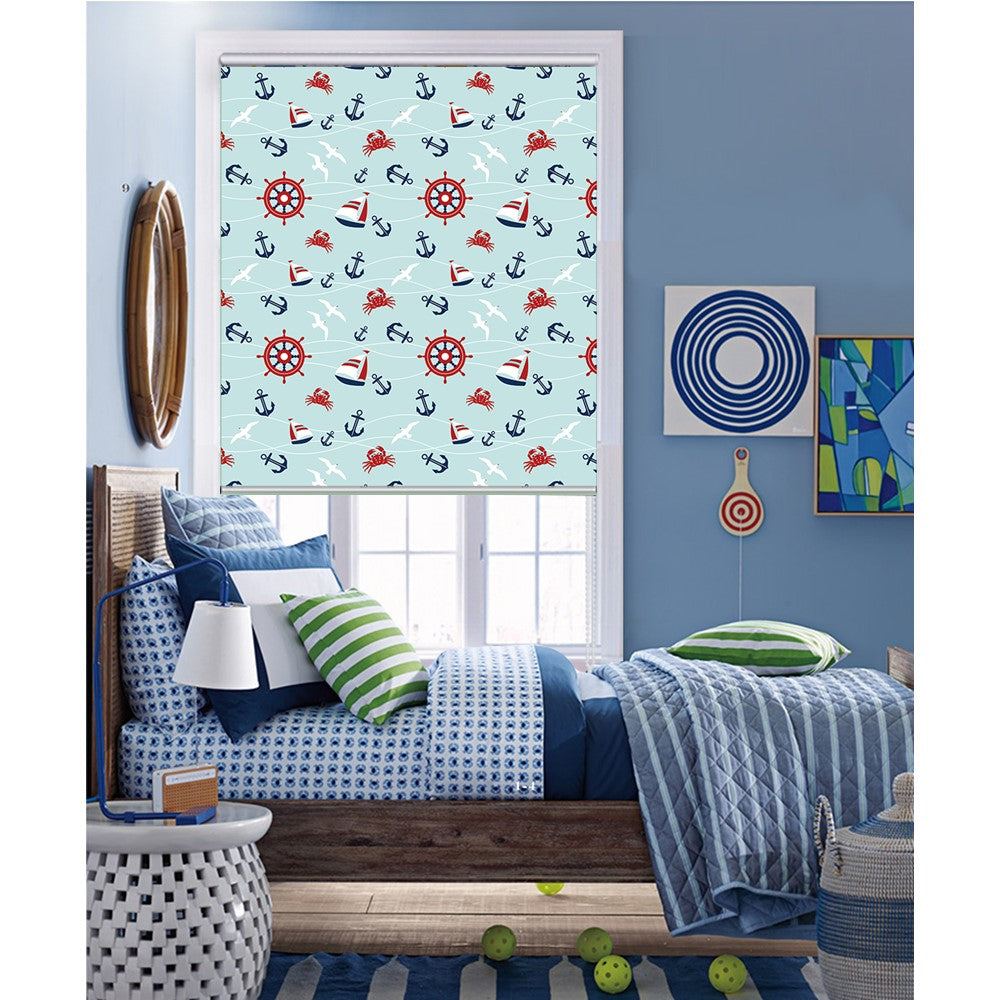 Nursery Kid Baby Room Nautical Ocean Theme Roller Shade – Art Shades