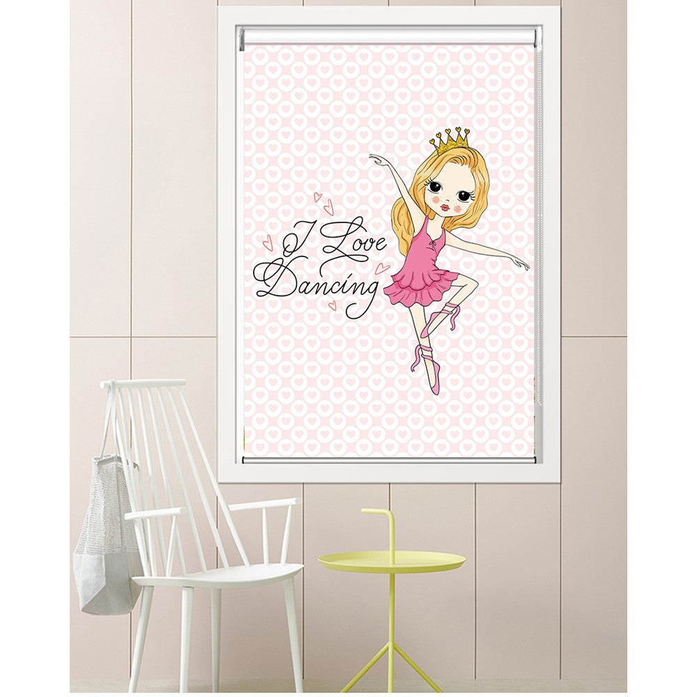 Ballet Girl Ballerina Happy Dancing I Love Dancing Window Roller Shade ...