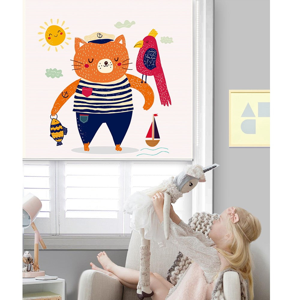 Nursery Kid Baby Room Fishing Papa Bear Window Roller Shade – Art Shades