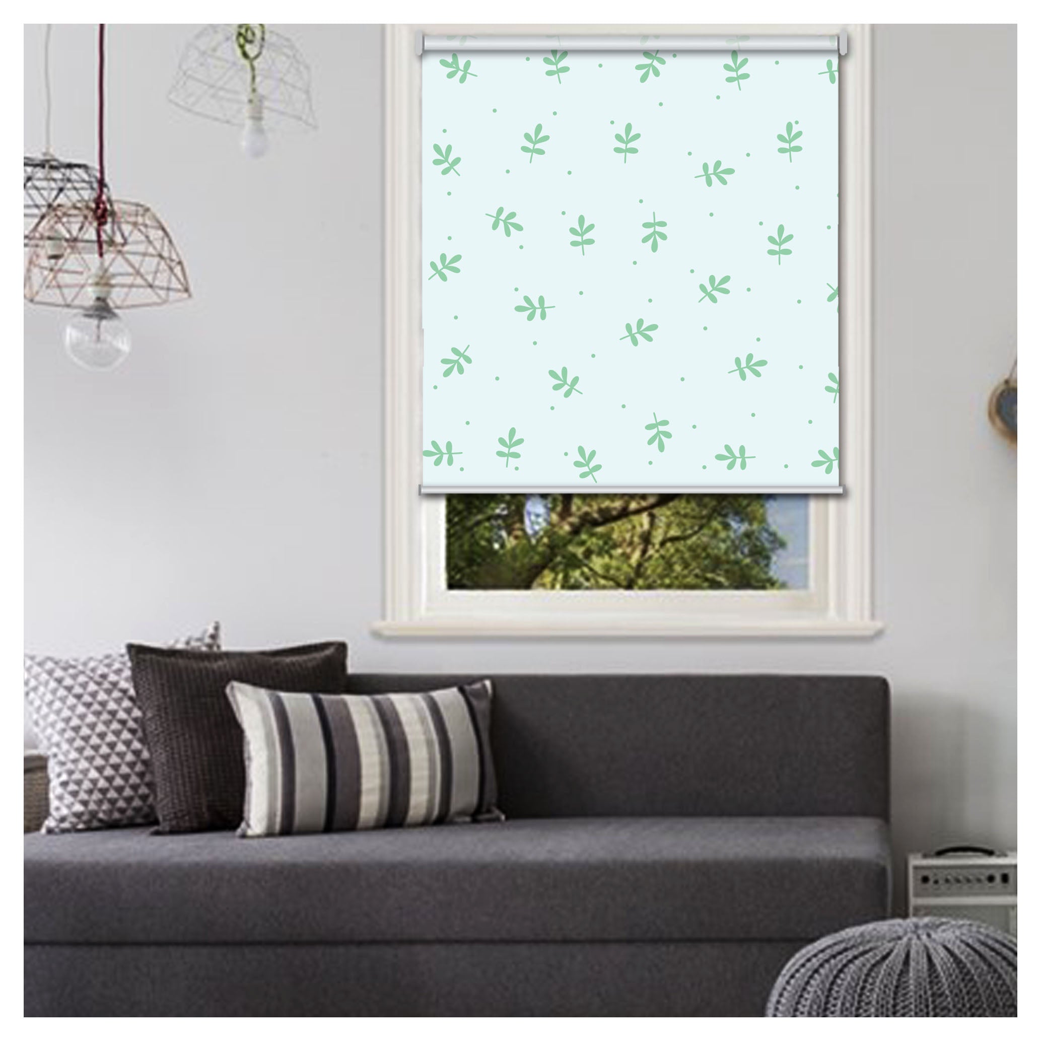 Botanical Leaf Plant Cactus Print Window Roller Shade – Art Shades