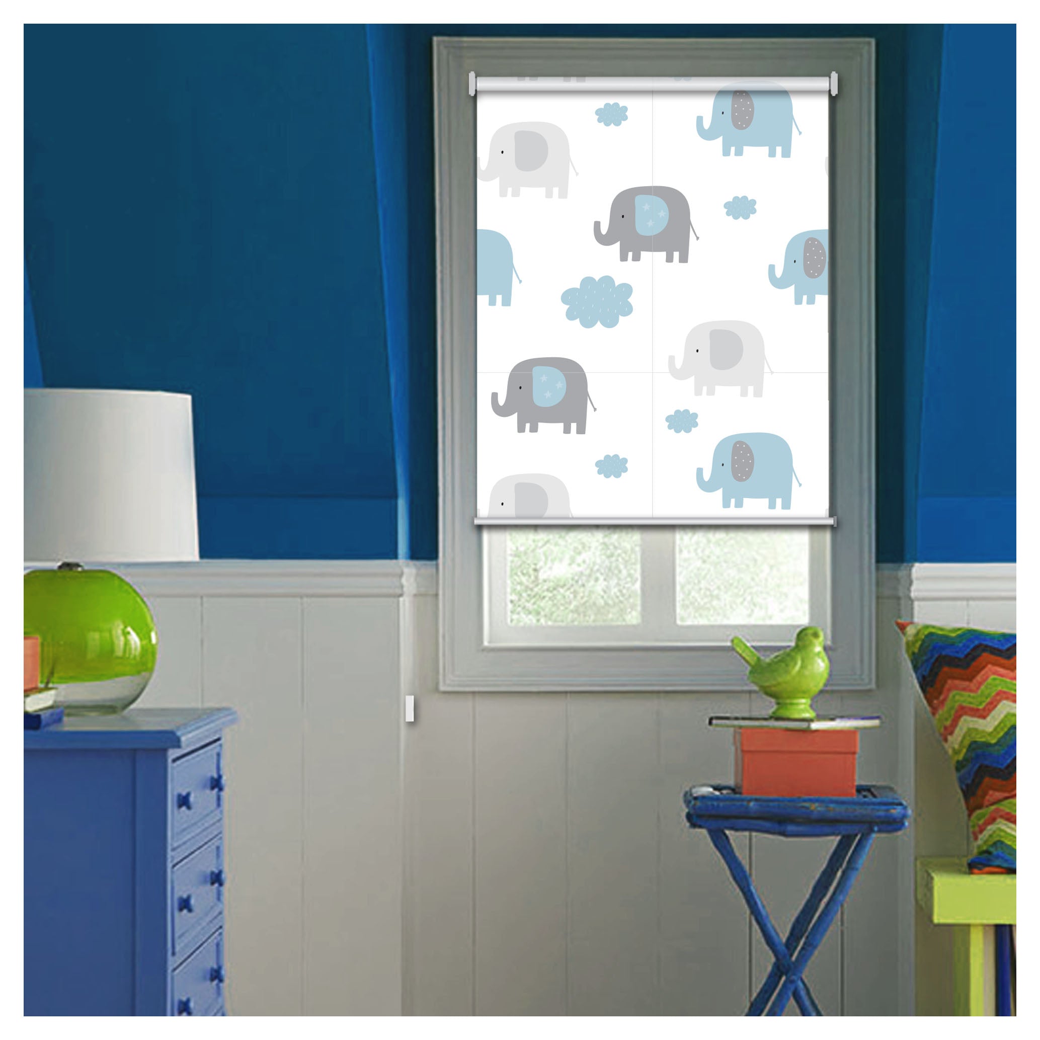 Nursery Elephants Window Roller Shade – Art Shades