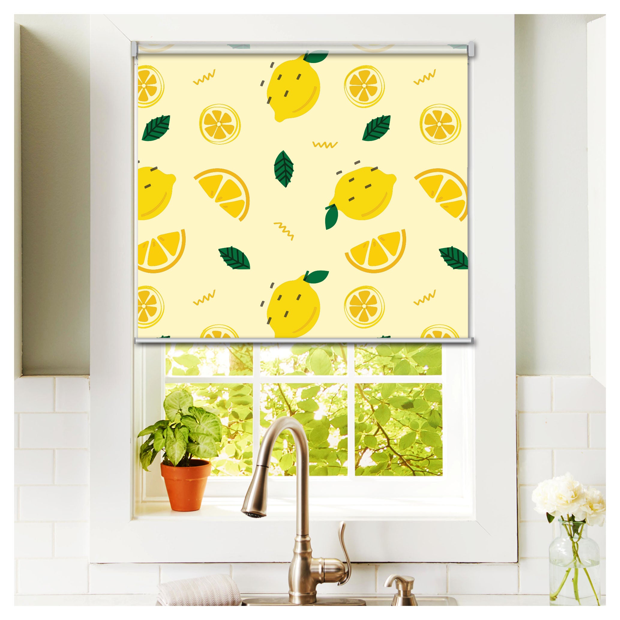 Lemon Pattern Print Window Roller Shade – Art Shades
