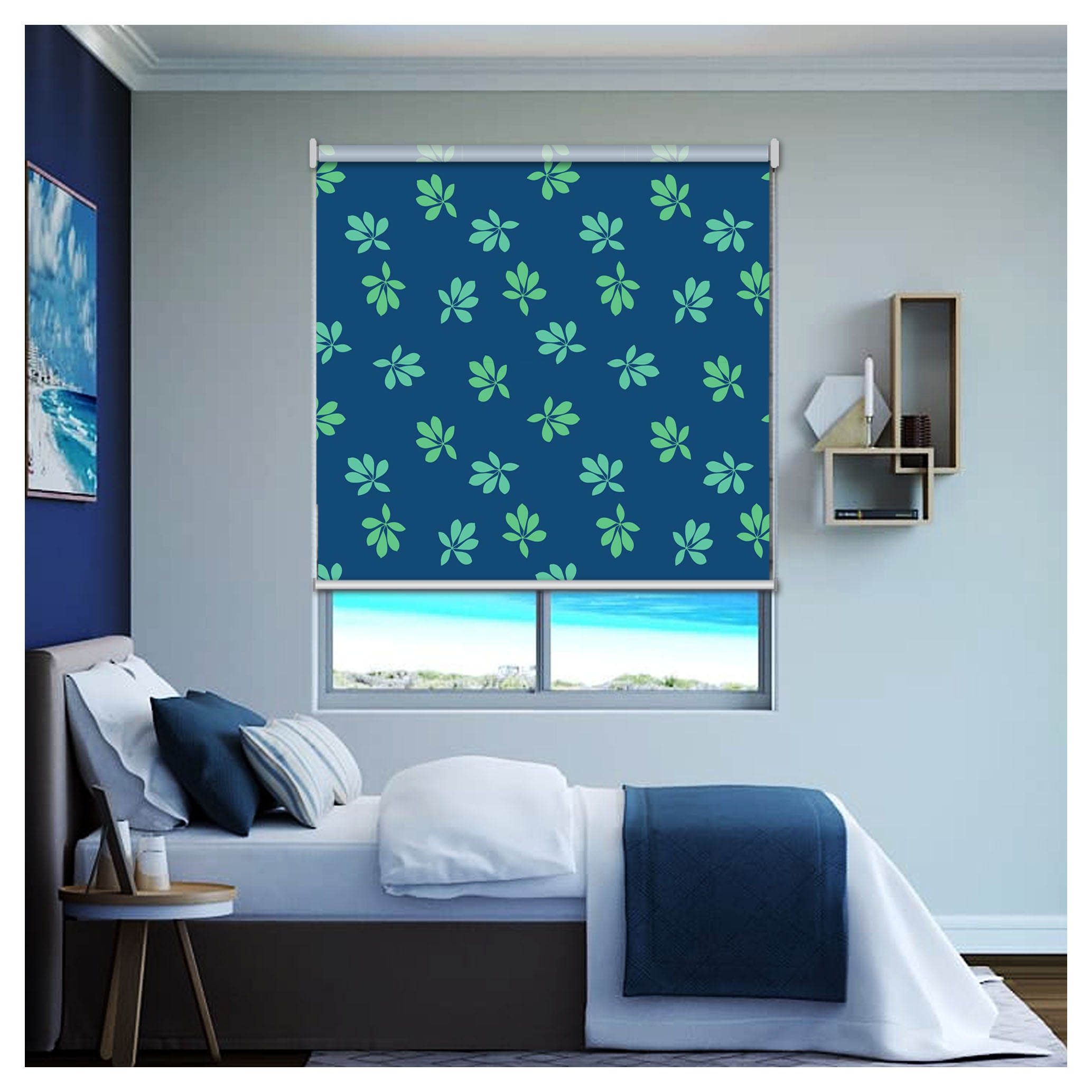 Botanical Leaf Print Window Roller Shade – Art Shades