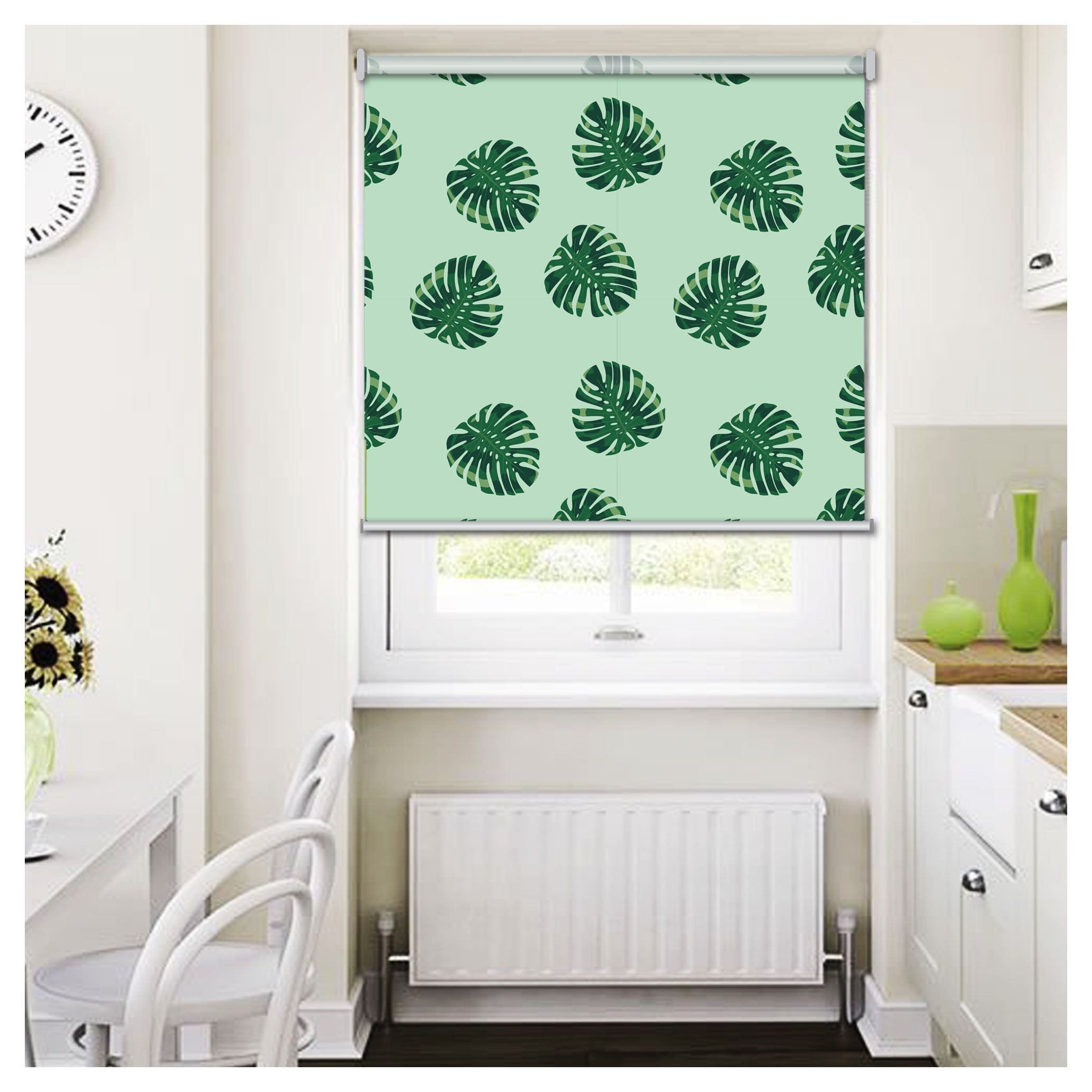 Monstera Borsigiana Aurea Marmorata Print Window Roller Shade – Art Shades