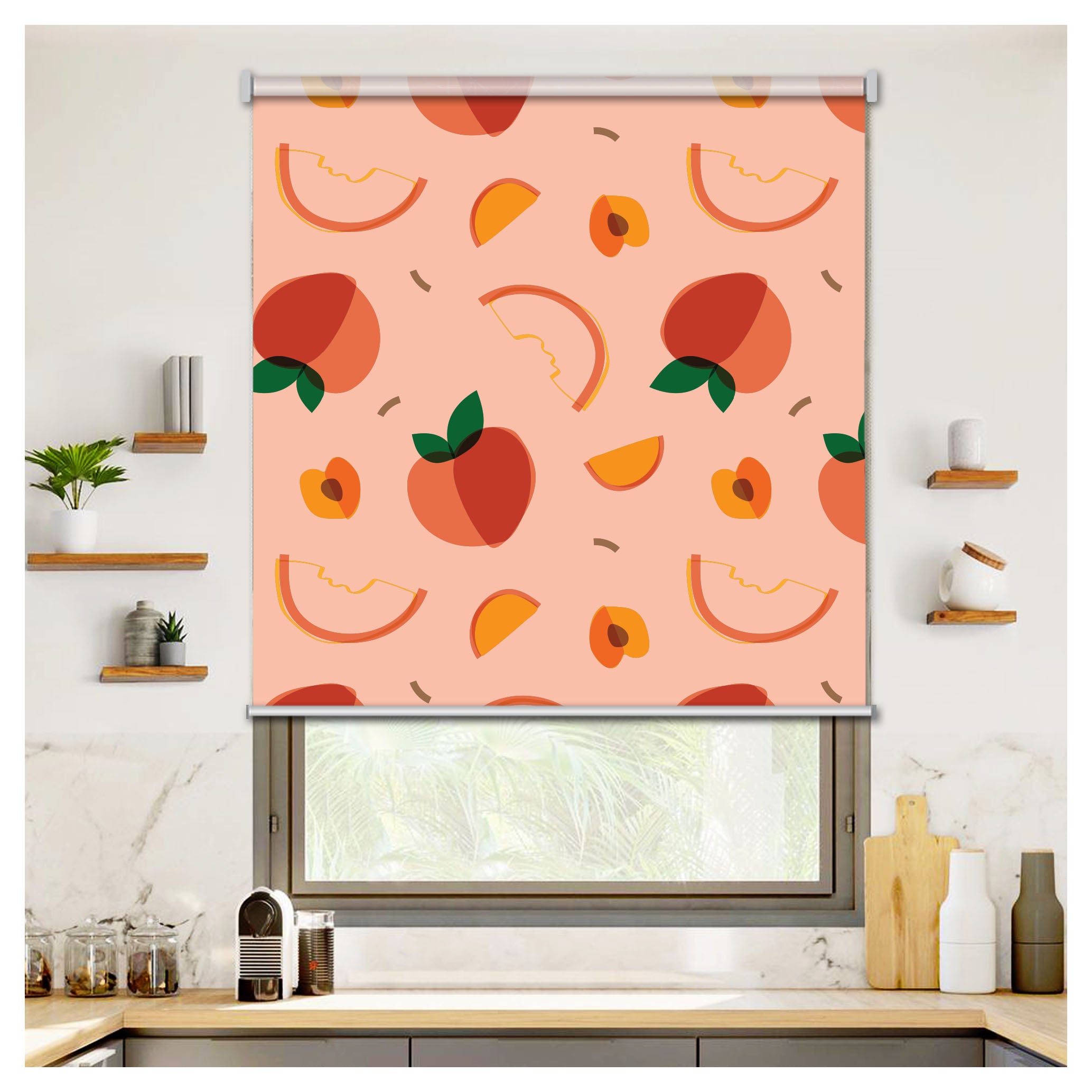 Peaches Garden Fruits Window Roller Shade – Art Shades